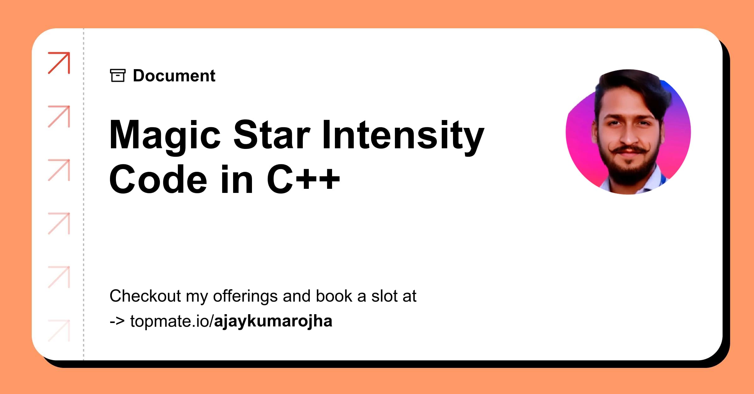 Magic Star Intensity Code in C++ with Ajay Kumar Ojha